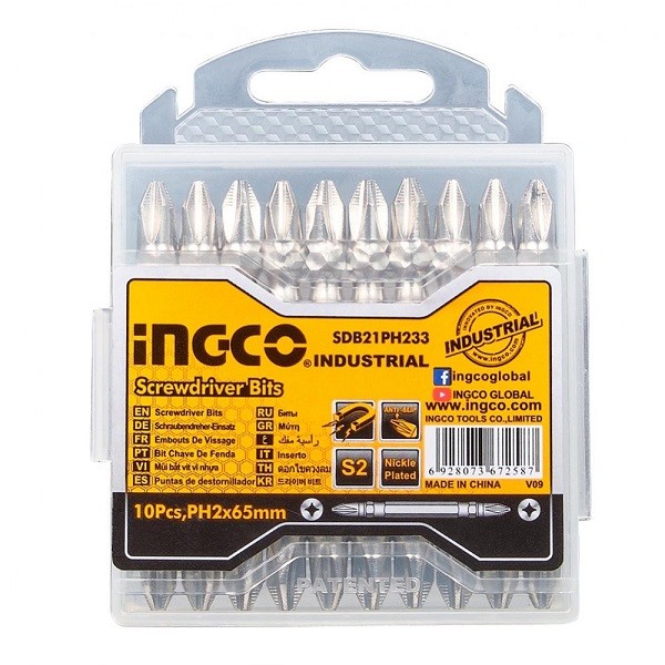 INGCO Screwdriver bits 50mm,10pcs/set - Wings suppliers